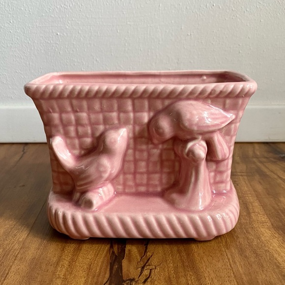 Vintage | Accents | Vtg Rectangular Ceramic Bird Planter | Poshmark